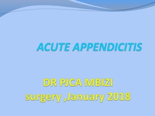 Acute appendicitis __ | PPT