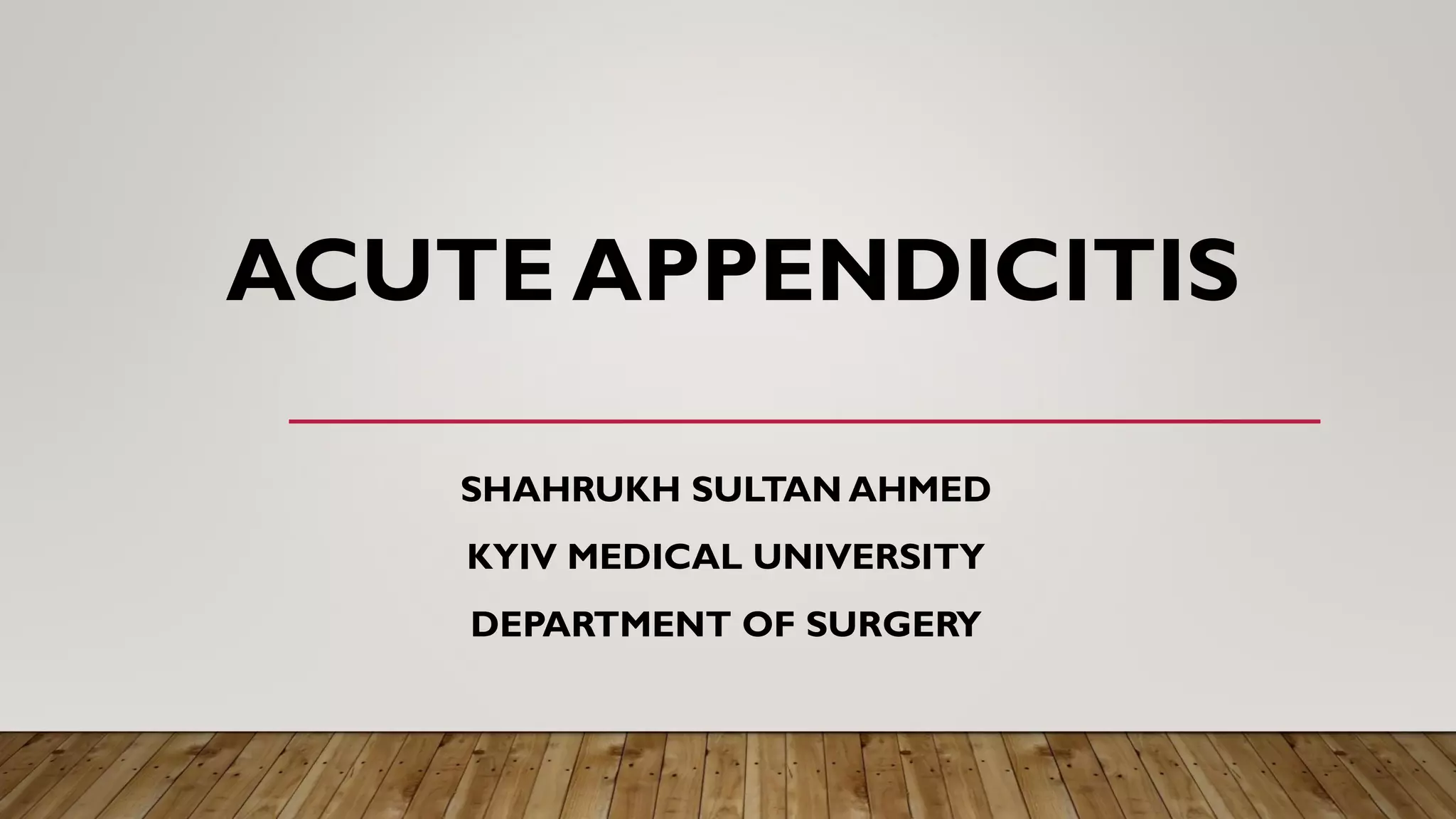Acute appendicitis | PPT