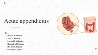 Acute appendicitis.. Saudi med students .pptx