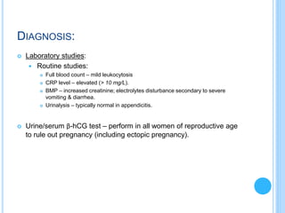 Acute appendicitis | PPTX