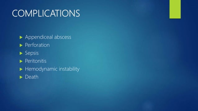 Acute appendicitis | PPTX | Pregnancy | Reproductive Health