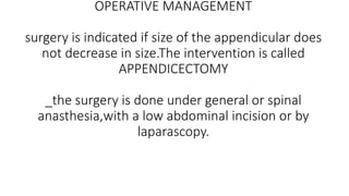 ACUTE APPENDICITIS.pptx | Digestive Disorders | Diseases and Conditions