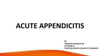 Acute Appendicitis | PPT