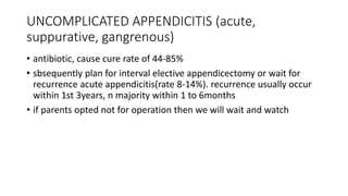 Acute appendicitis.ppt | Digestive Disorders | Diseases and Conditions