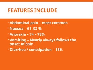 Acute Appendicitis etiology, diagnosis, management | PPT