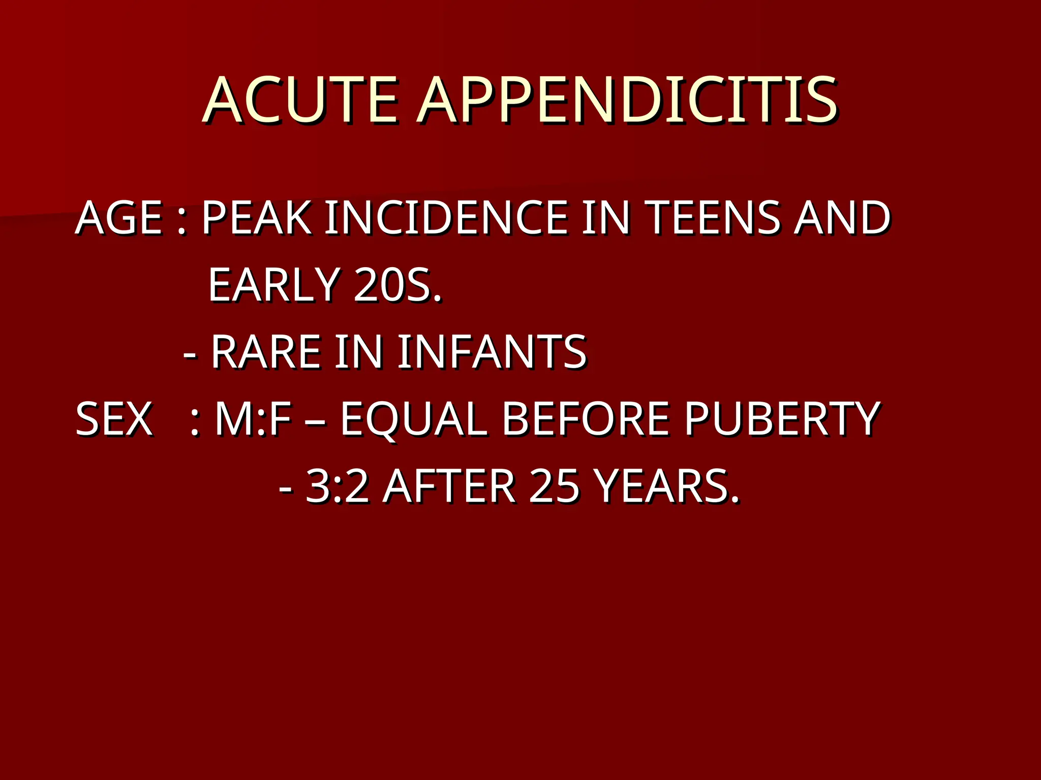 ACUTE APPENDICITIS.ppt gghhjjjjjjjgshshshsh | PPT