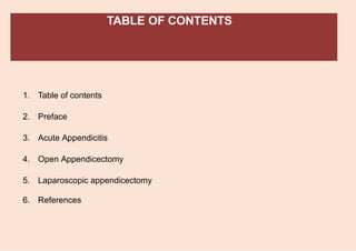 Acute Appendicitis- Appendicectomy- Open & Laparoscopic.pdf | Surgery ...