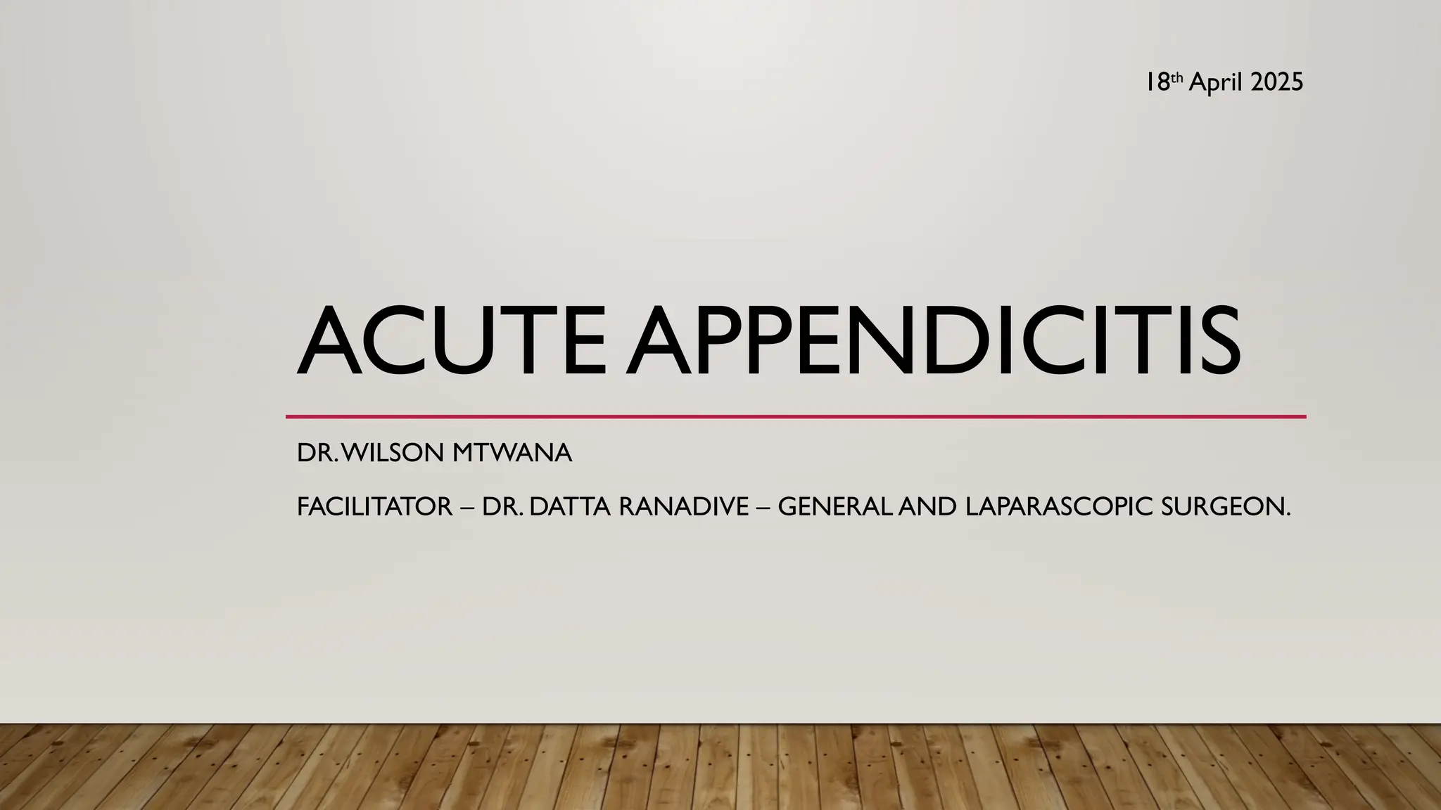 Approach to acute Acute Appendicitis.pptx