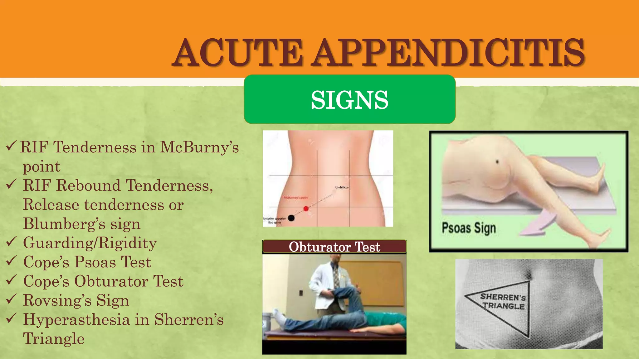 Acute appendicitis / RLQ Pain | PPTX