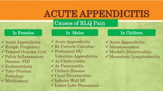Acute appendicitis / RLQ Pain | PPTX