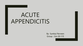 Acute appendicitis .pptx