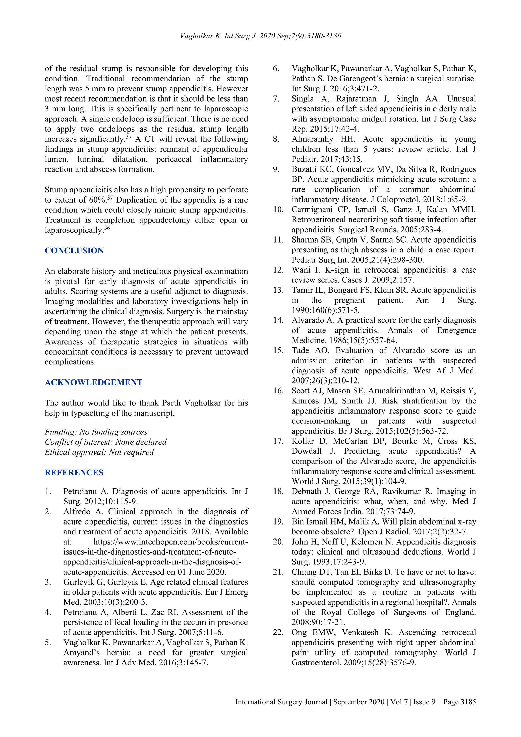 Acute appendicitis in adults | PDF