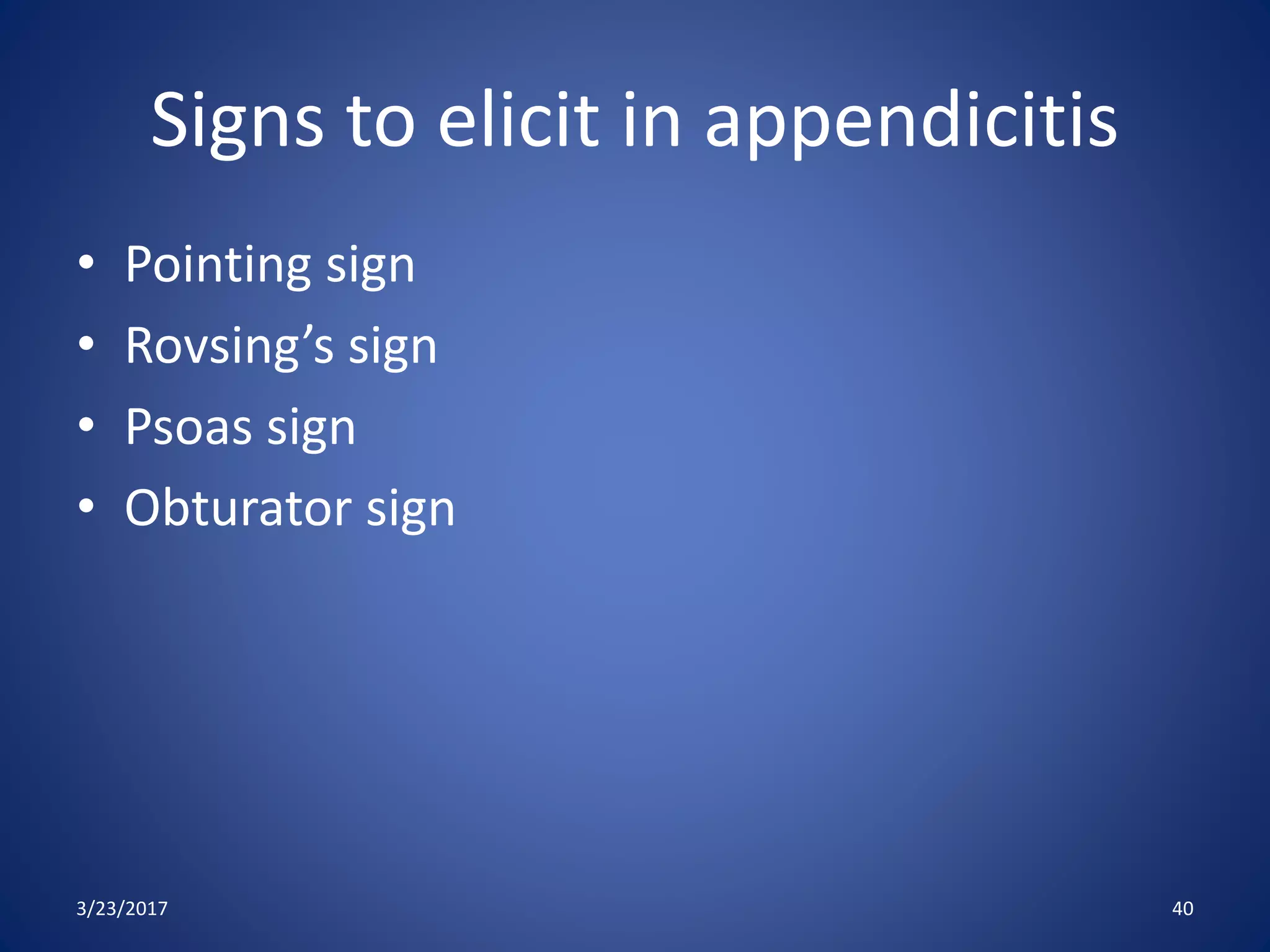 Acute appendicitis &lump | PPTX