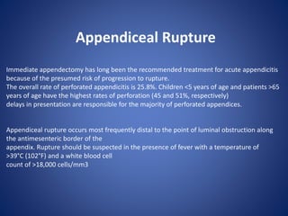 Acute appendicitis &lump | PPTX