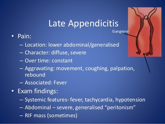 Acute appendicitis &lump