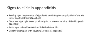 Acute Appendictis diagnosis and management | PPTX