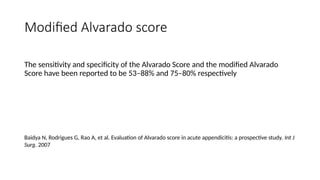 Acute Appendictis diagnosis and management | PPTX