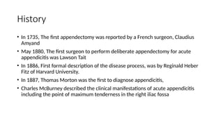 Acute Appendictis diagnosis and management | PPTX
