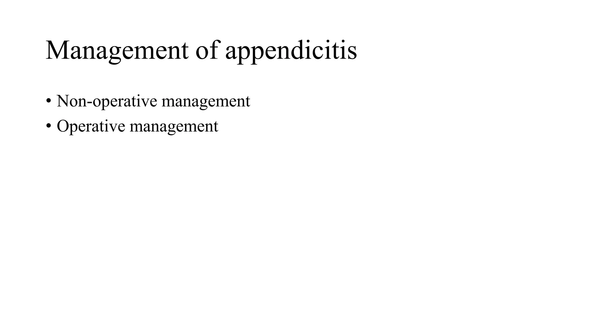 Acute Appendicitis | PPTX