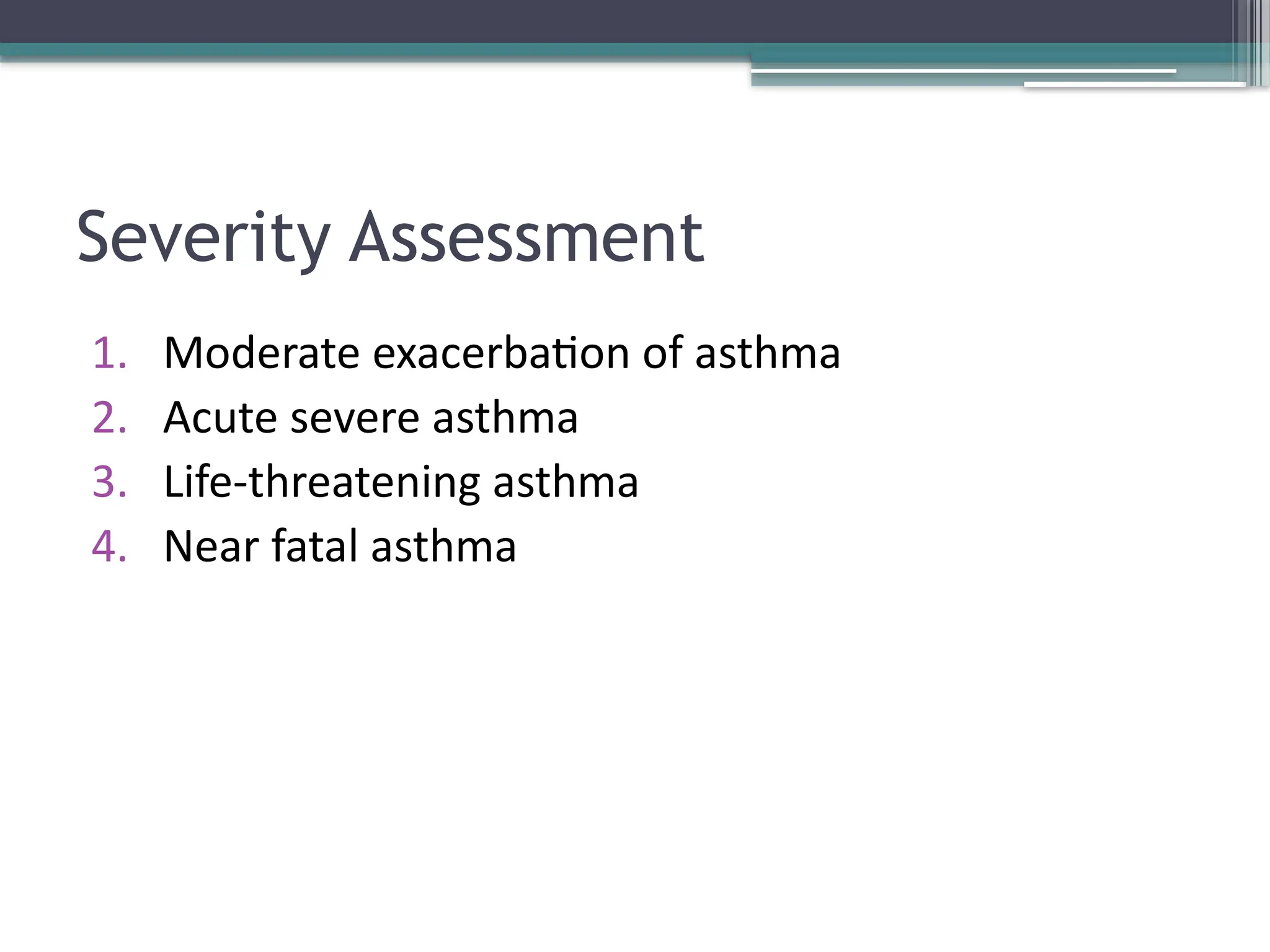 Management of Acute Asthma - Approach for Medical Students | PPTX