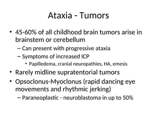 Approach to a child with acute ataxia pptx | PPT