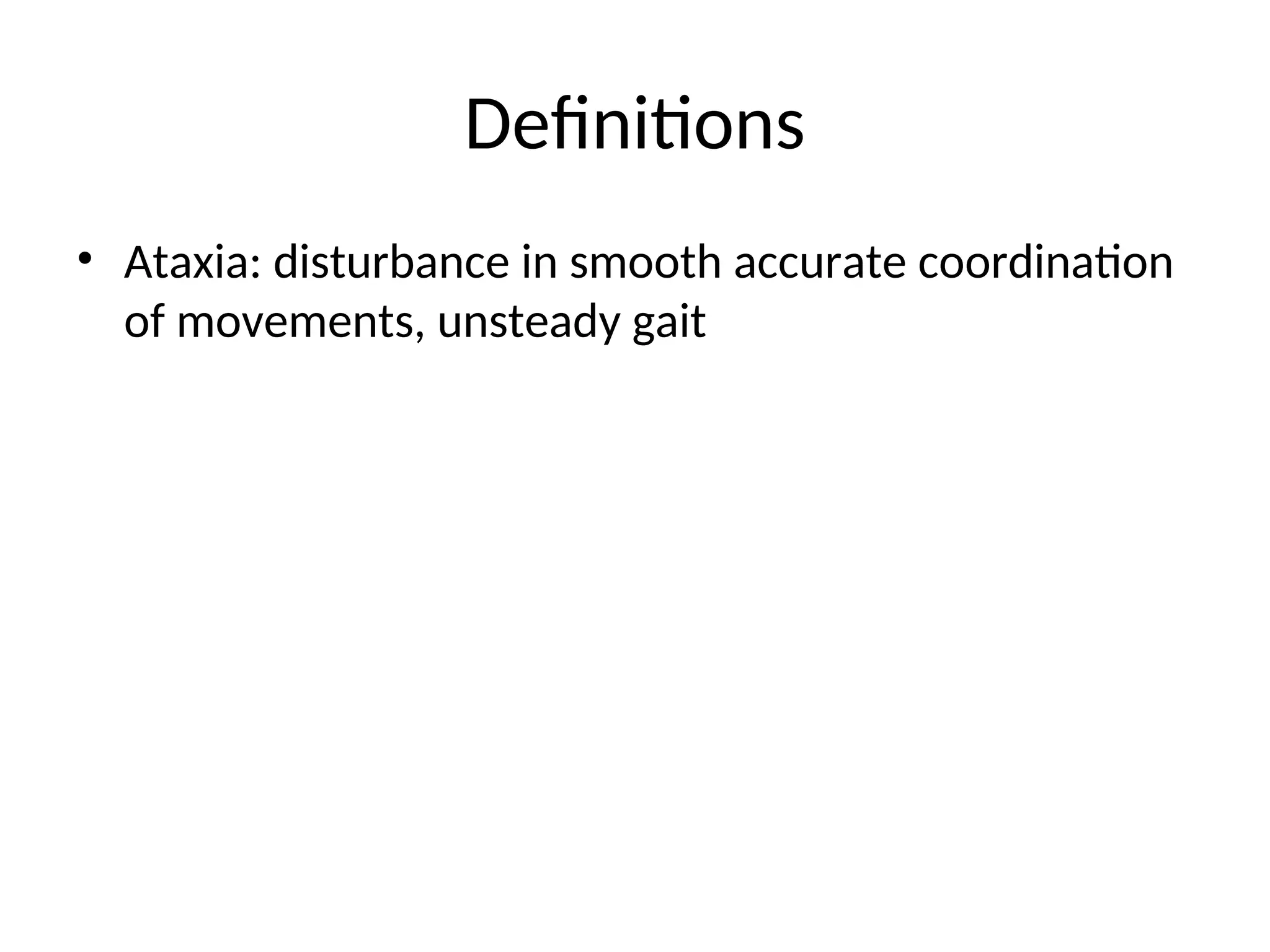 Approach to a child with acute ataxia pptx | PPT
