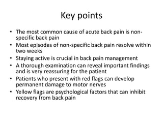 Acute back pain | PPTX