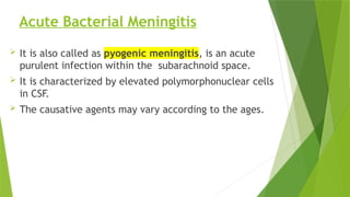 ACUTE BACTERIAL MENINGITIS FOR MICROBIOLOGY | PPT