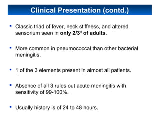 Acute bacterial meningitis seminar swastik | PPT