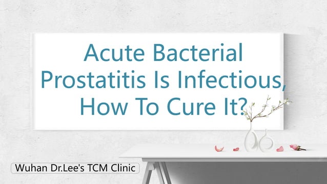 Acute Bacterial Prostatitis Is Infectious, How To Cure It? | PPT