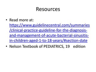 Acute bacterial sinusitis | PPTX