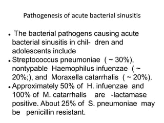 Acute bacterial sinusitis | PPTX