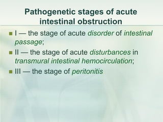 Acute bowel obstuction (lecture mogilevec e.v) | PDF