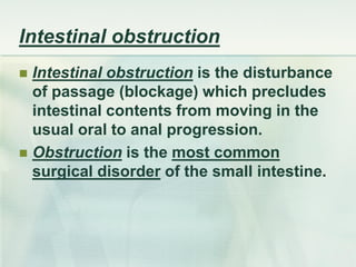 Acute bowel obstuction (lecture mogilevec e.v) | PDF