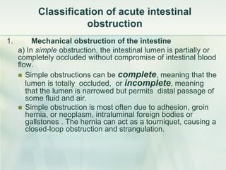 Acute bowel obstuction (lecture mogilevec e.v) | PDF