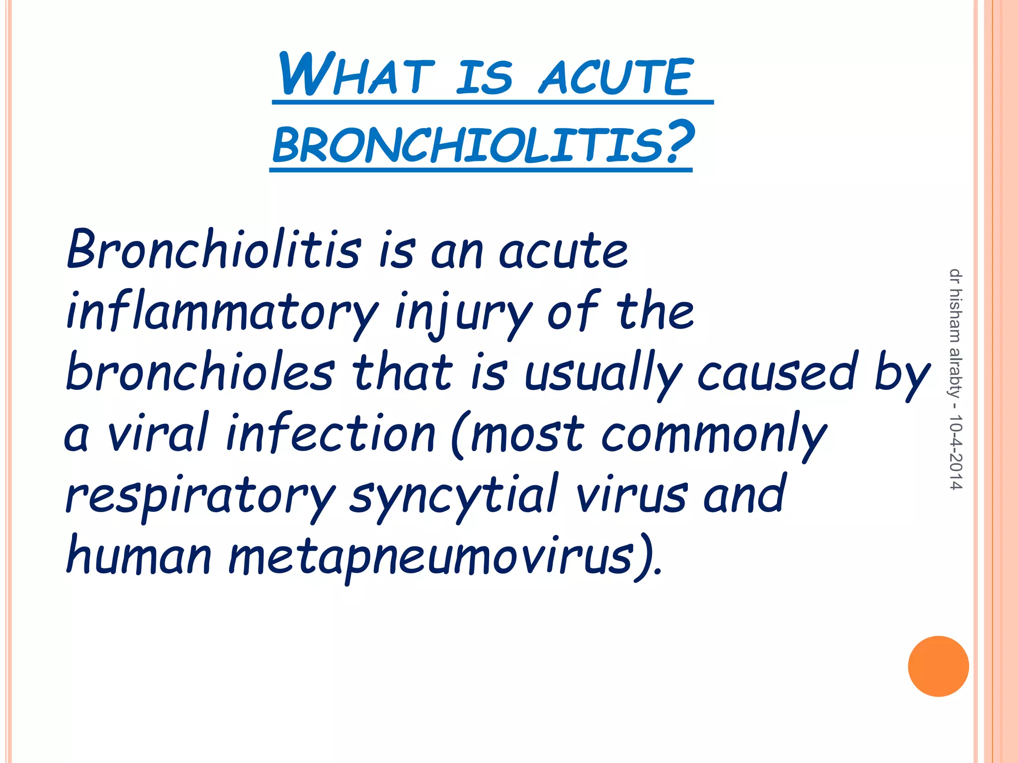 Acute bronchiolitis | PPTX