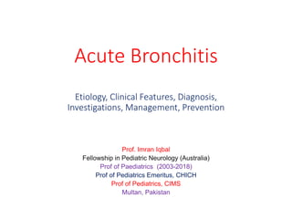 Acute bronchitis in children 2021 | PDF