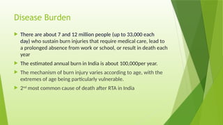 Acute Management in patients with Burn at presentation | PPTX