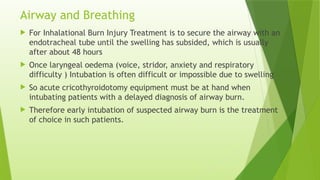 Acute Management in patients with Burn at presentation | PPTX