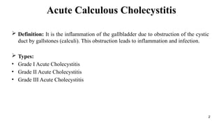 Case on Acute calculous cholecystitis / Case Presentation / PharmD | PPTX