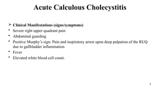Case on Acute calculous cholecystitis / Case Presentation / PharmD | PPTX