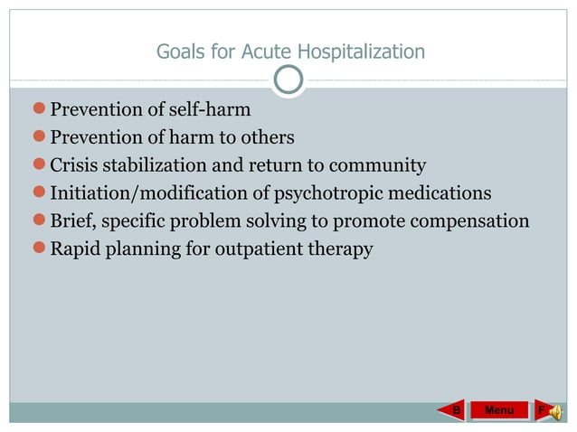 Acute care settings | PPT