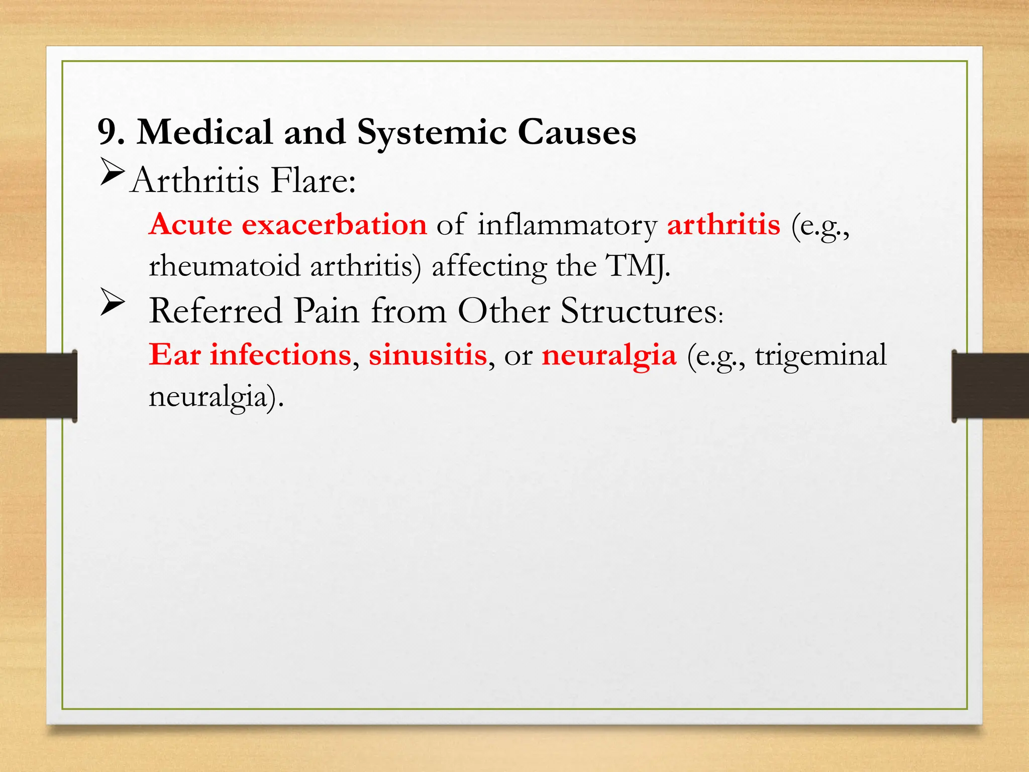 Acute causes of tmj tempromandibular joint pain.pptx