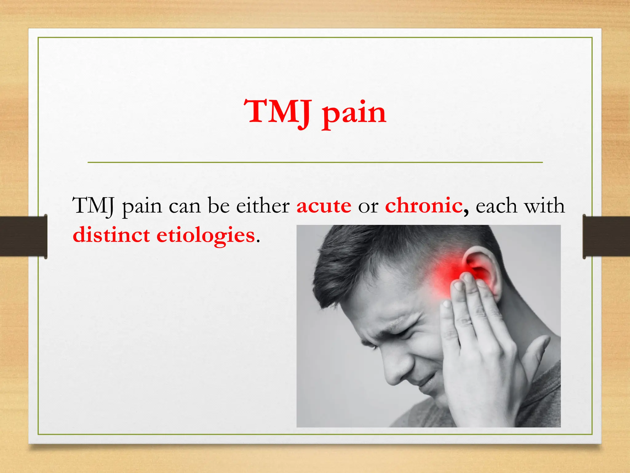 Acute causes of tmj tempromandibular joint pain.pptx
