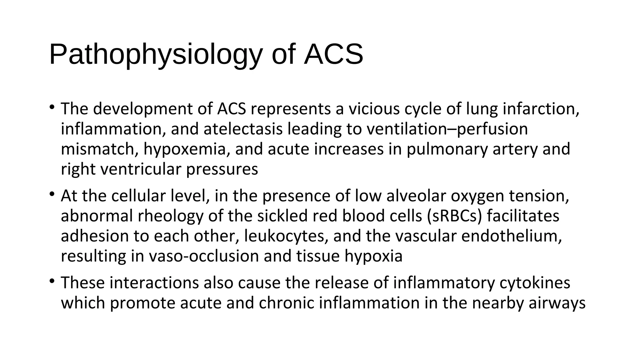 Acute Chest Syndrome (ACS) in Sickle Cell Disease. | PPT