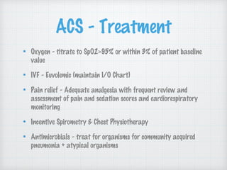 Acute chest syndrome (sickle cell) | PPT