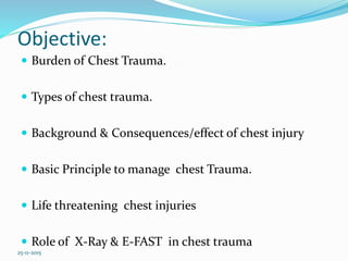 Acute chest trauma PPT By Dr Anil Kumar, Assistant Professor ,AIIMS ...