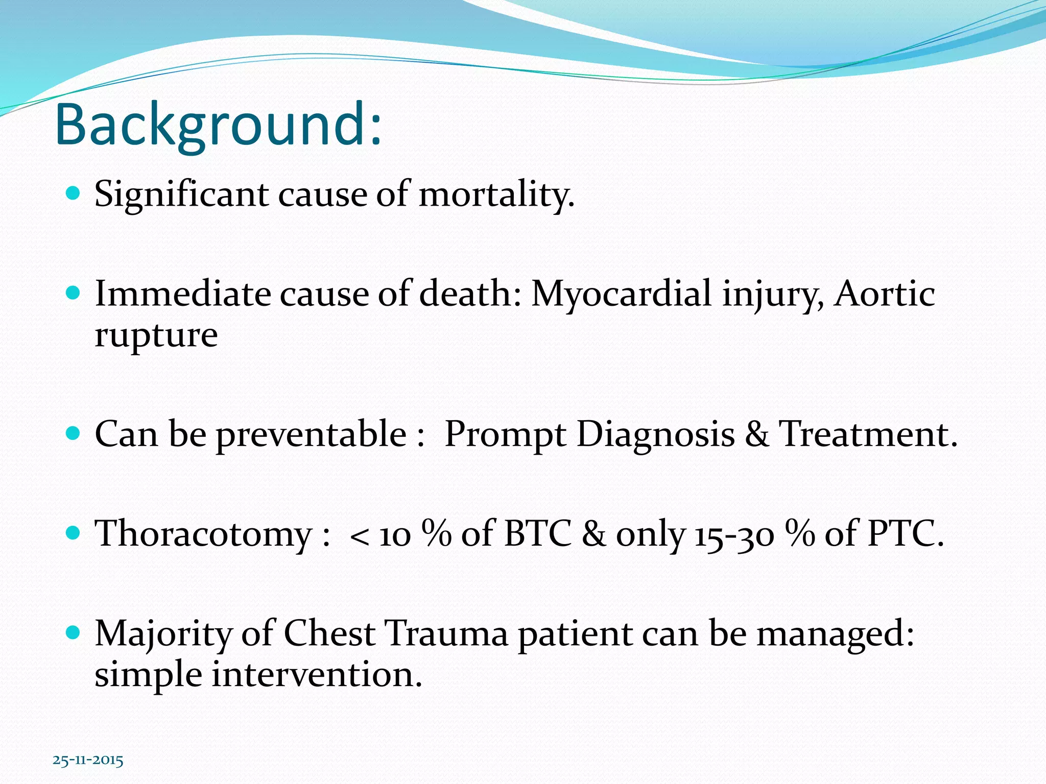 Acute chest trauma By Dr Anil Kumar, Assistant Professor, AIIMS,Patna ...
