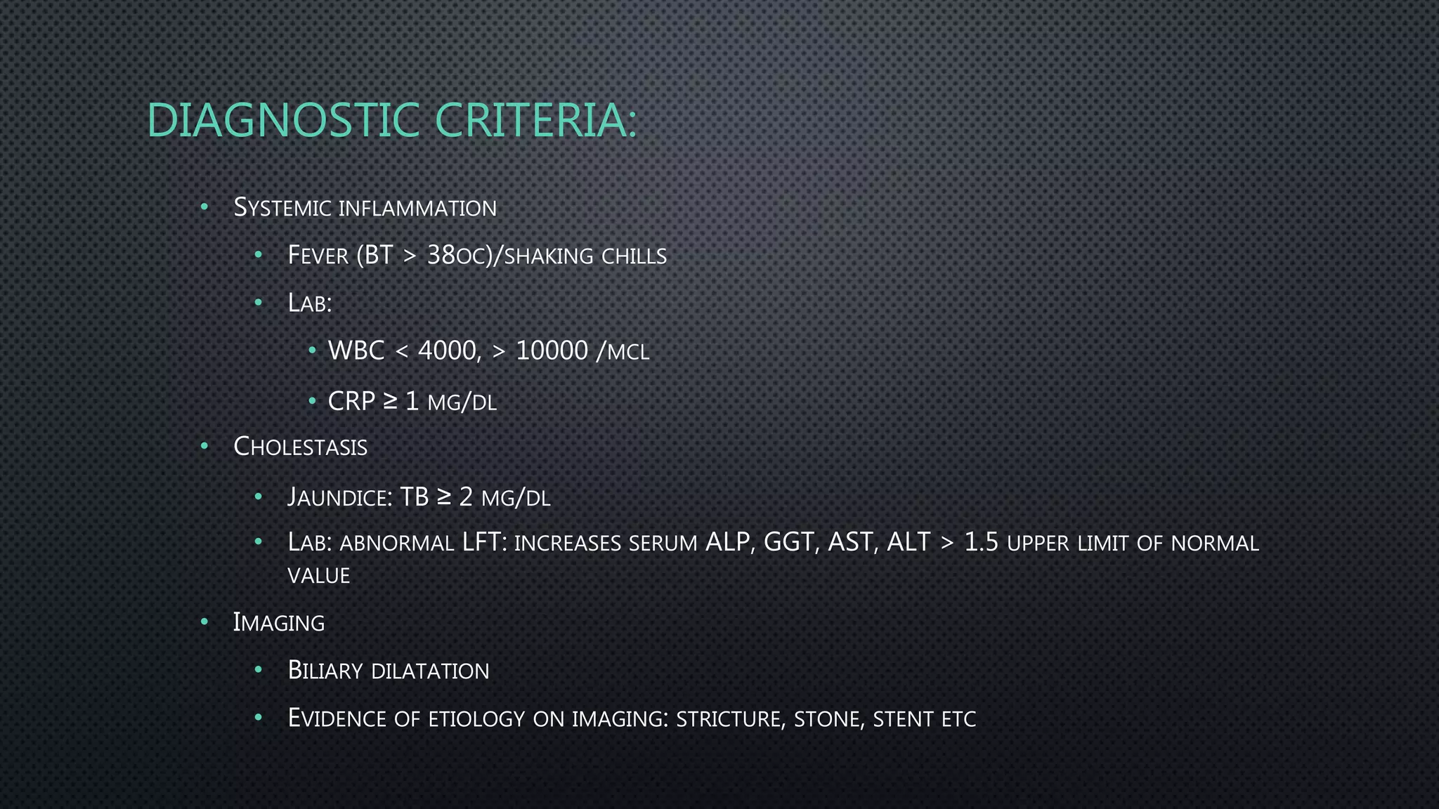 Acute cholangitis | PPTX