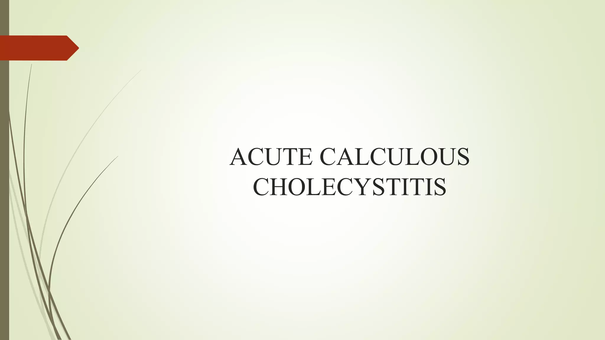 Acute Cholecystitis | PPTX